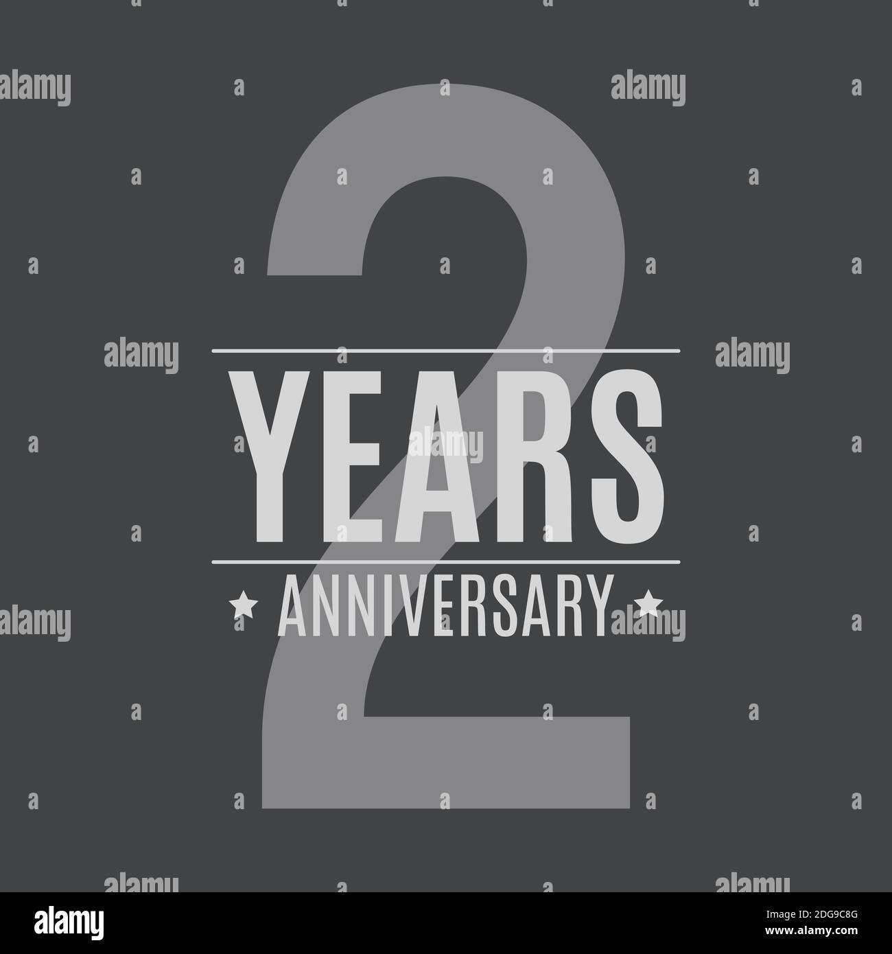 Template Logo 2 Years Anniversary Illustration Stock Photo - Alamy