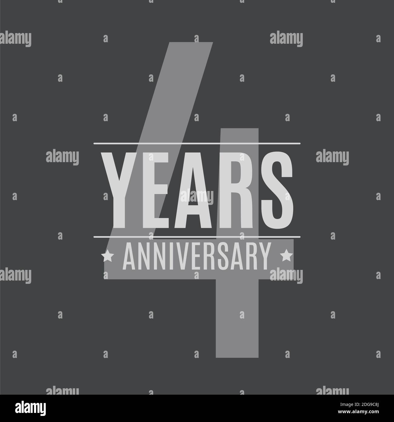 Template Logo 4 Years Anniversary Illustration Stock Photo - Alamy