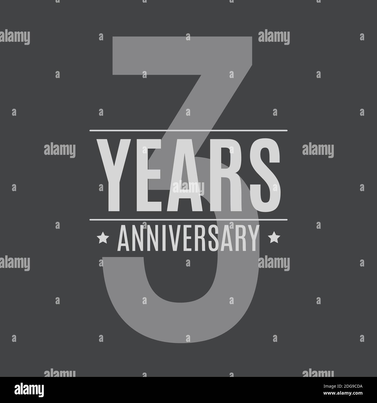 Template Logo 3 Years Anniversary Illustration Stock Photo - Alamy