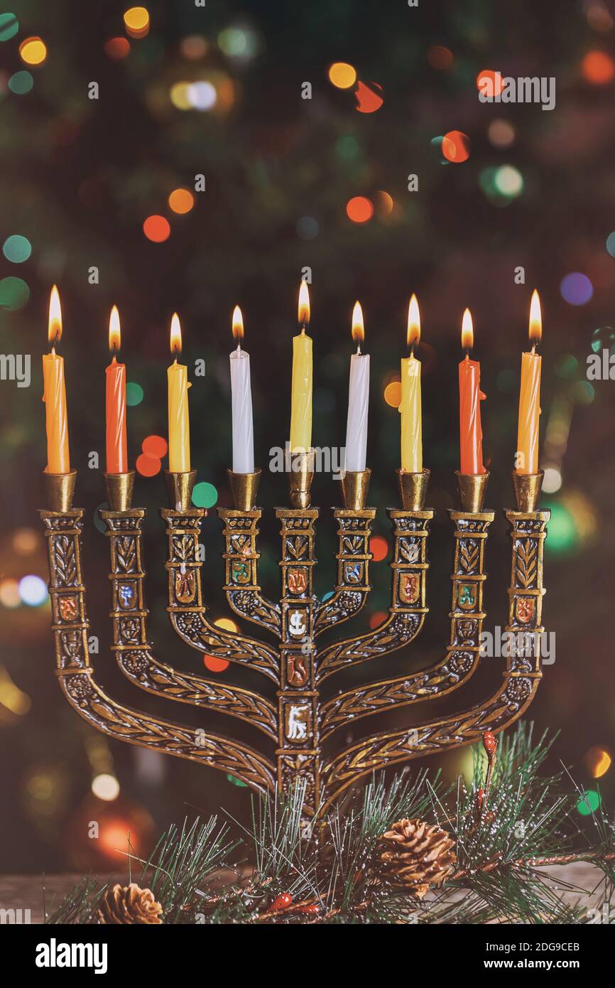 Hanuka lighting in jerusalem hi-res stock photography and images - Alamy