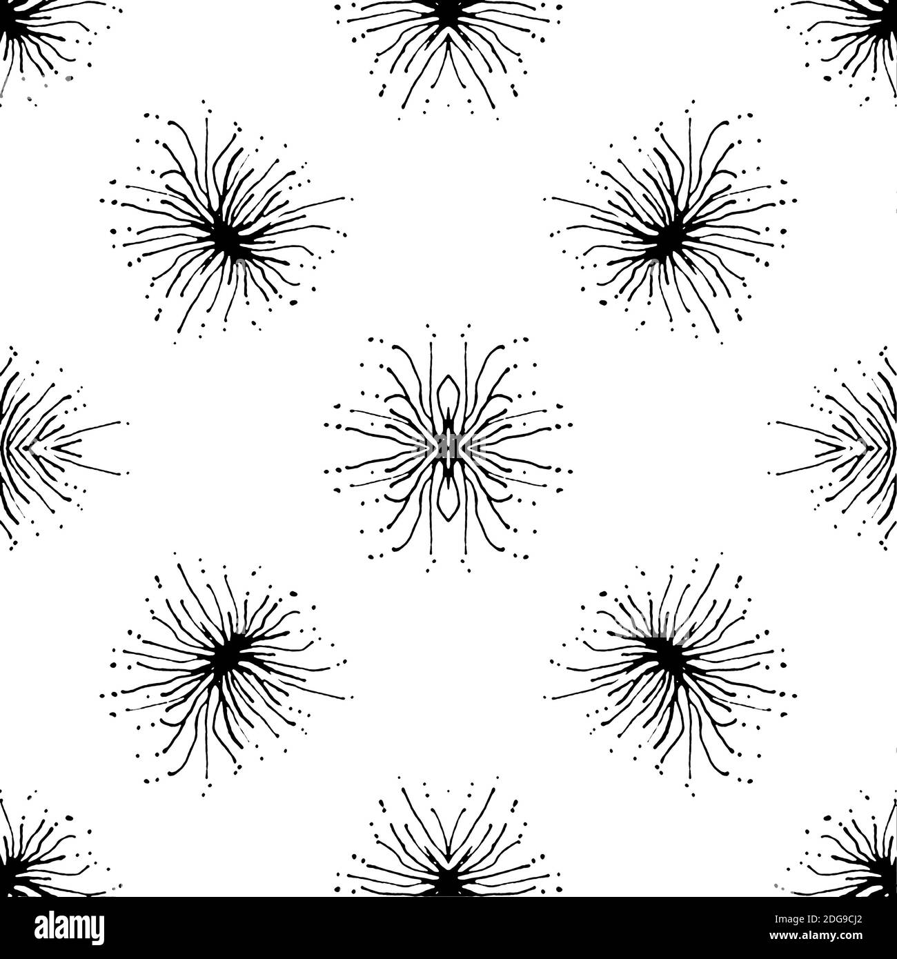 Radial Shapes Draw Motif Seamless Pattern Stock Photo - Alamy