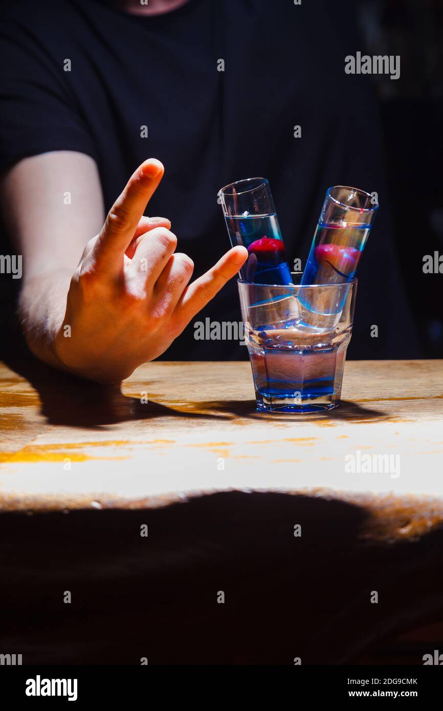 Refraction glass with straw hi-res stock photography and images - Alamy