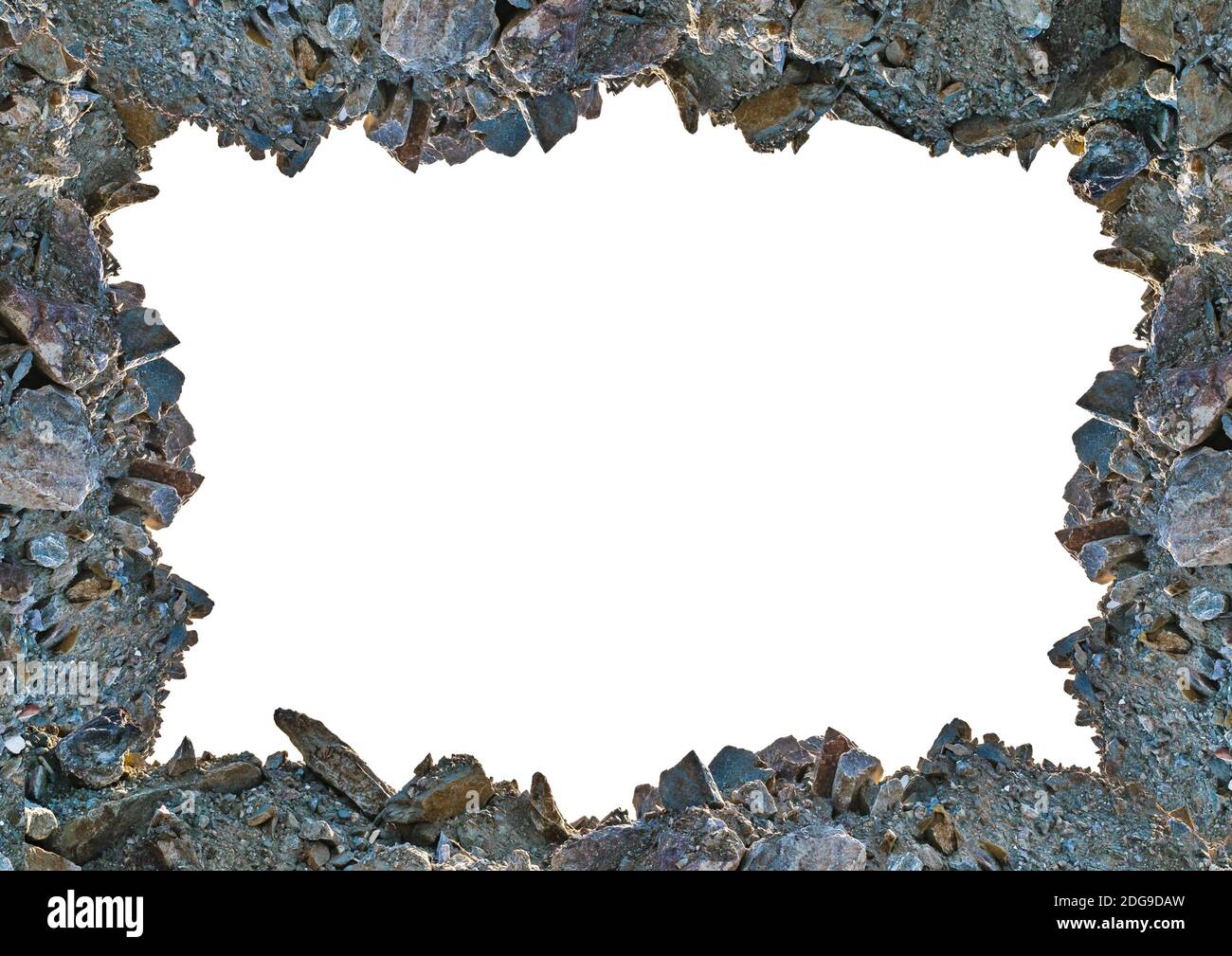 White Background with Rock Edges Stock Photo - Alamy