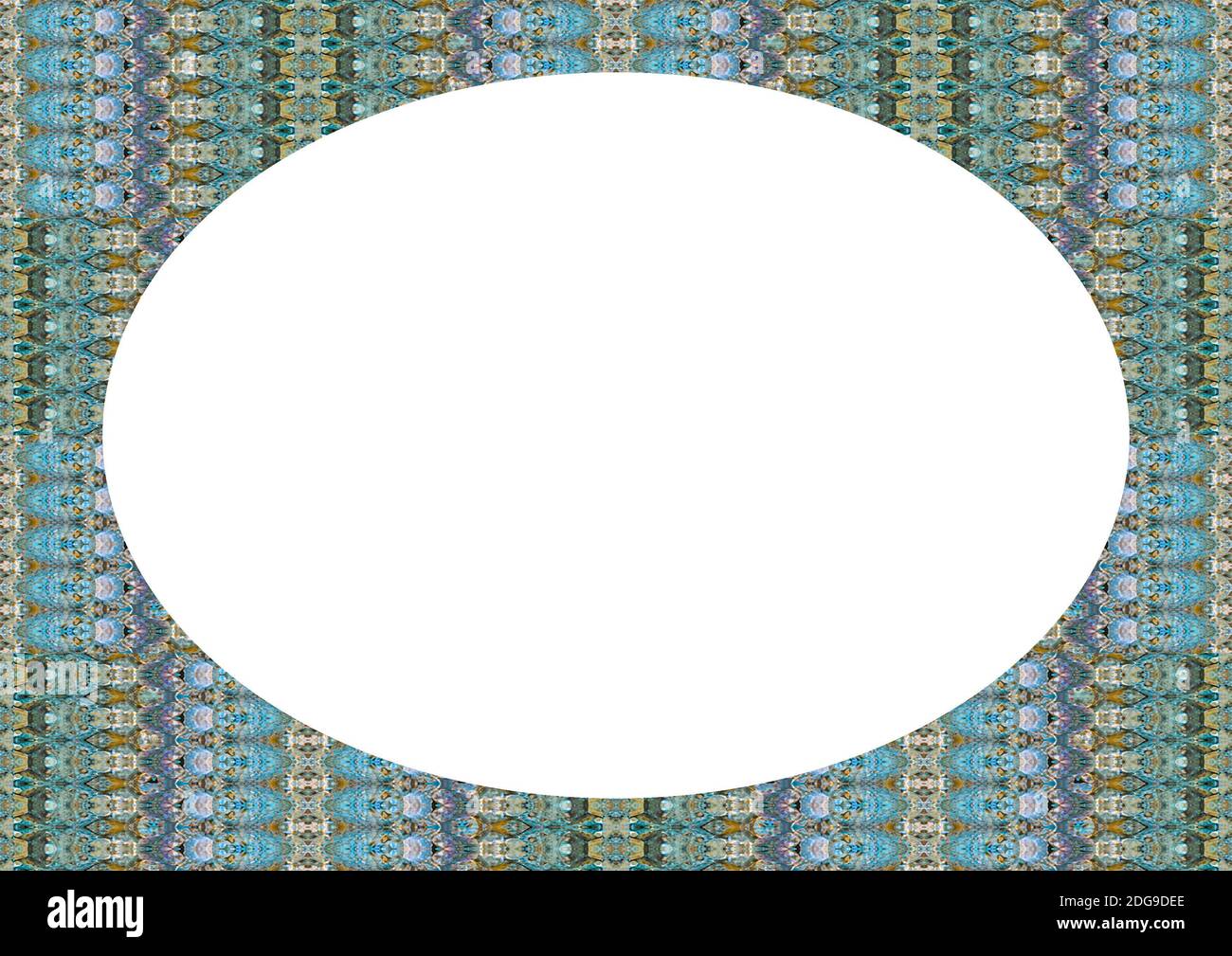 Circle Frame Background with Decorated Borders Stock Photo - Alamy
