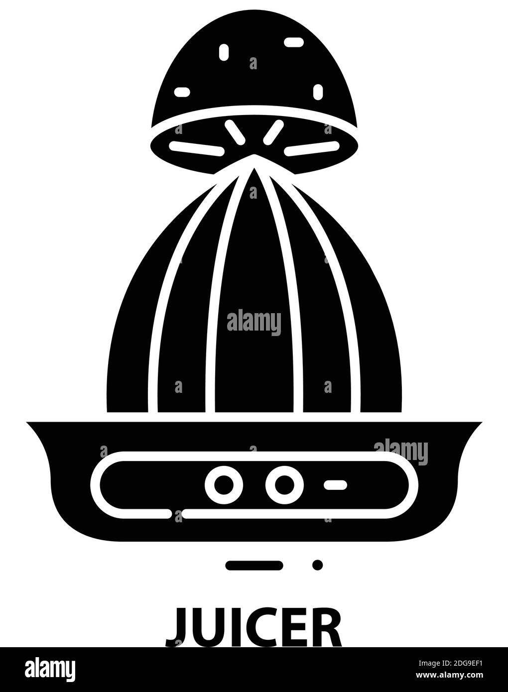 juicer icon, black vector sign with editable strokes, concept ...