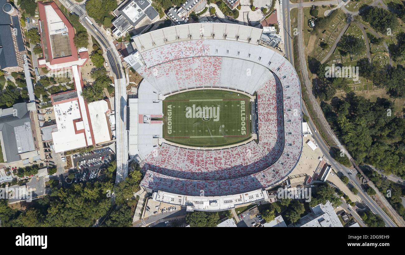 Aerial Views Of Sanford Stadium Stock Photo - Alamy