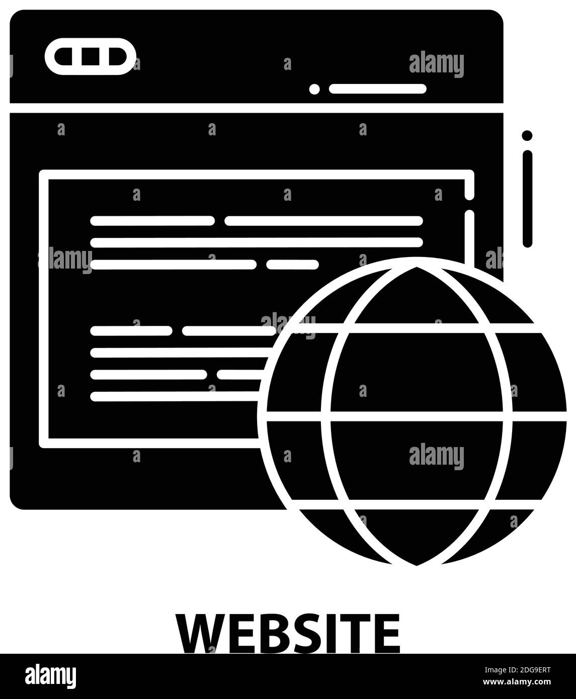 website icon, black vector sign with editable strokes, concept ...
