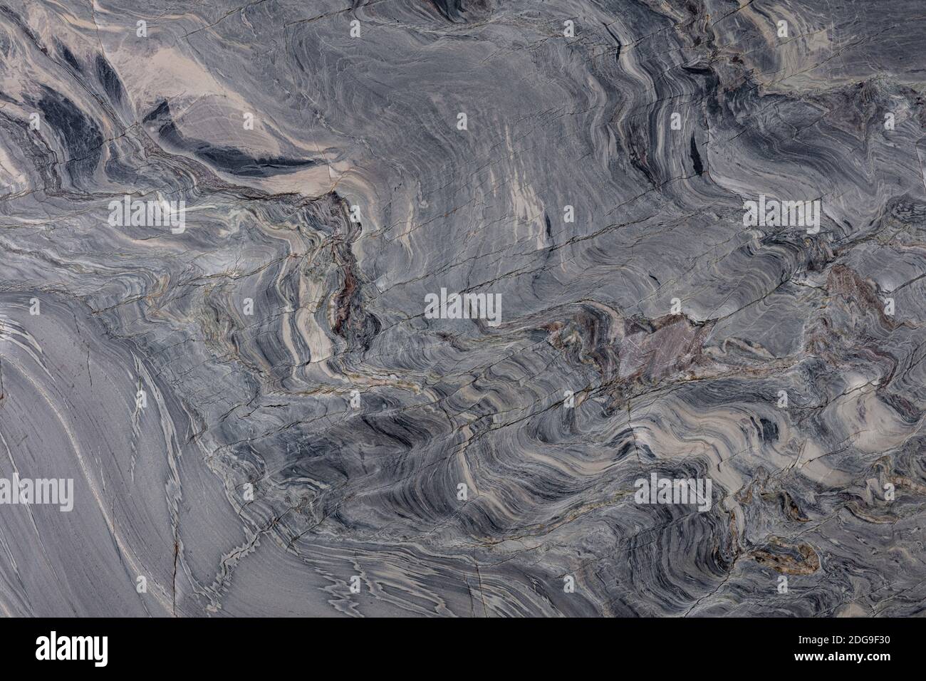 Explosion Blue - natural polished calcite stone slab in soft blue tones ...