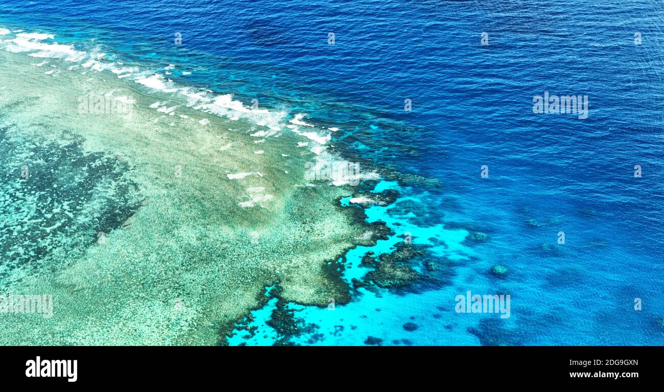 The great reef from the high Stock Photo - Alamy