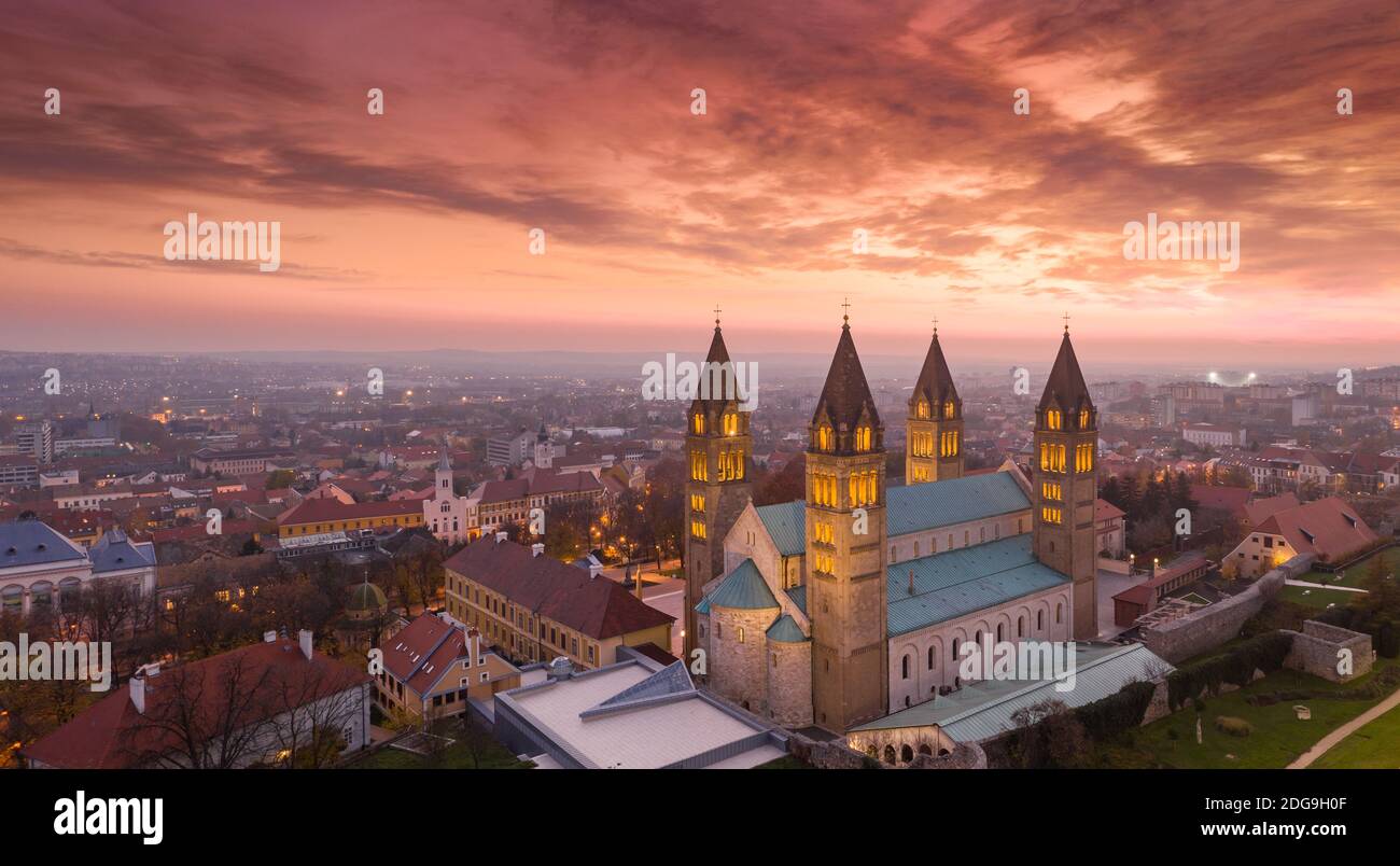 beautiful aerial view of Church in Pecs Stock Photo - Alamy