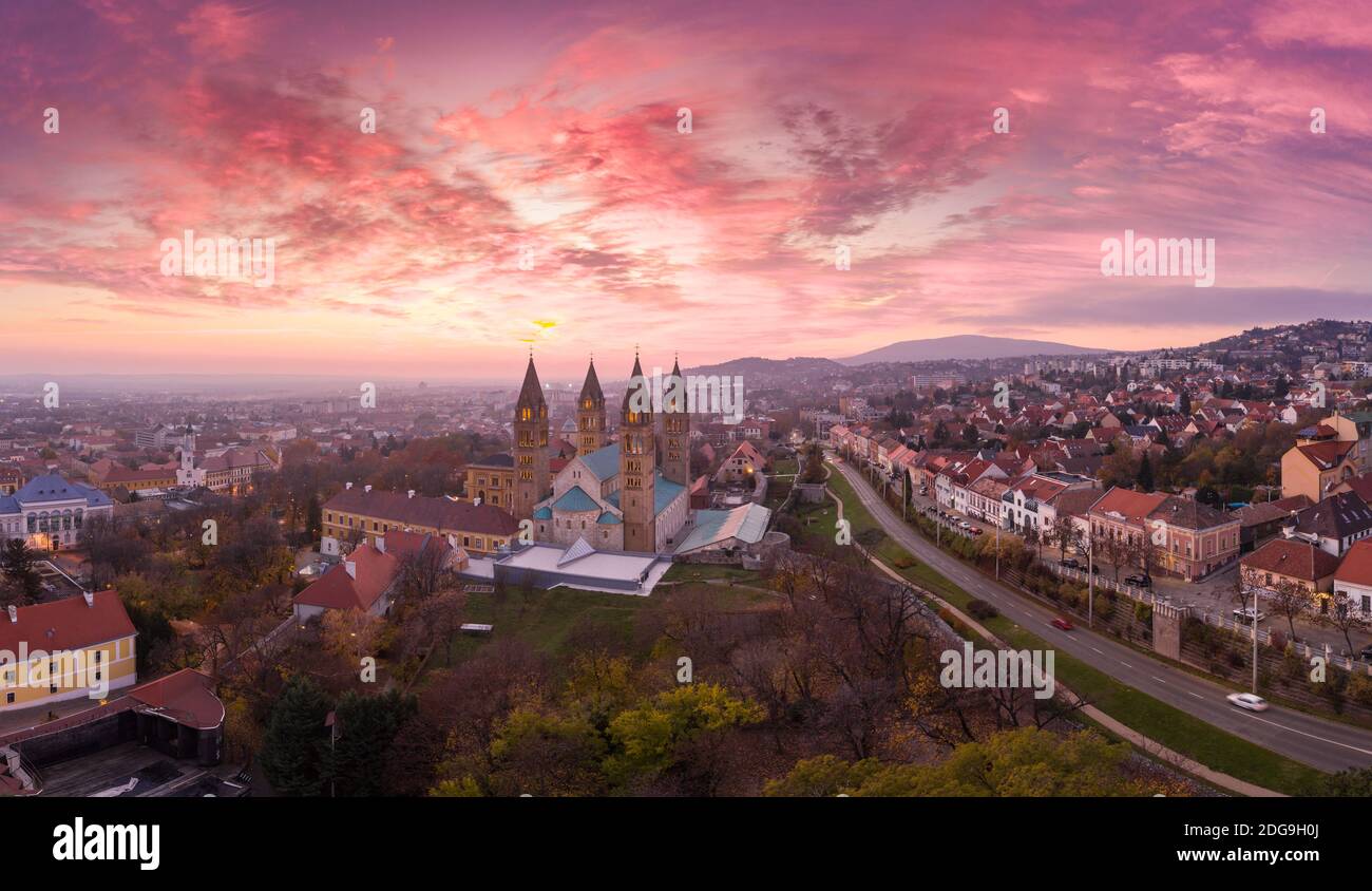 beautiful aerial view of Church in Pecs Stock Photo - Alamy