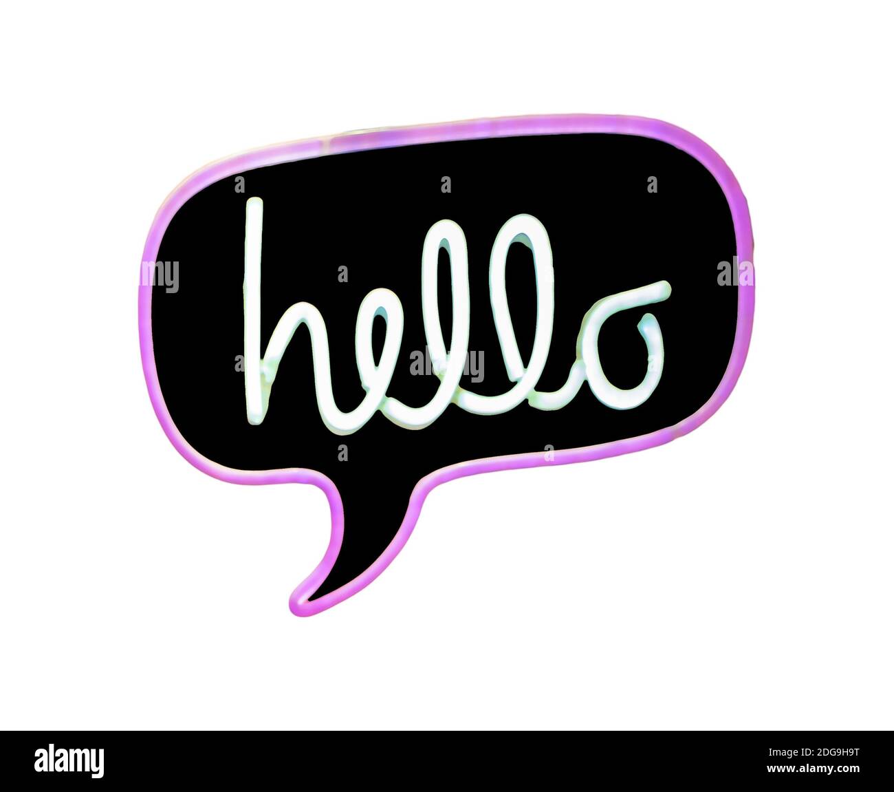 Hello Text Banner Isolated Stock Photo - Alamy