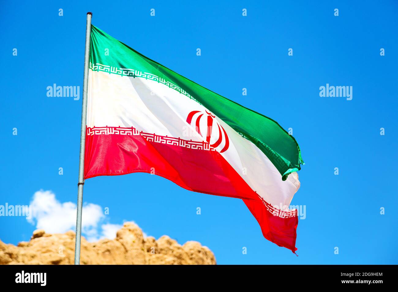 In iran iranian waving flag Stock Photo - Alamy