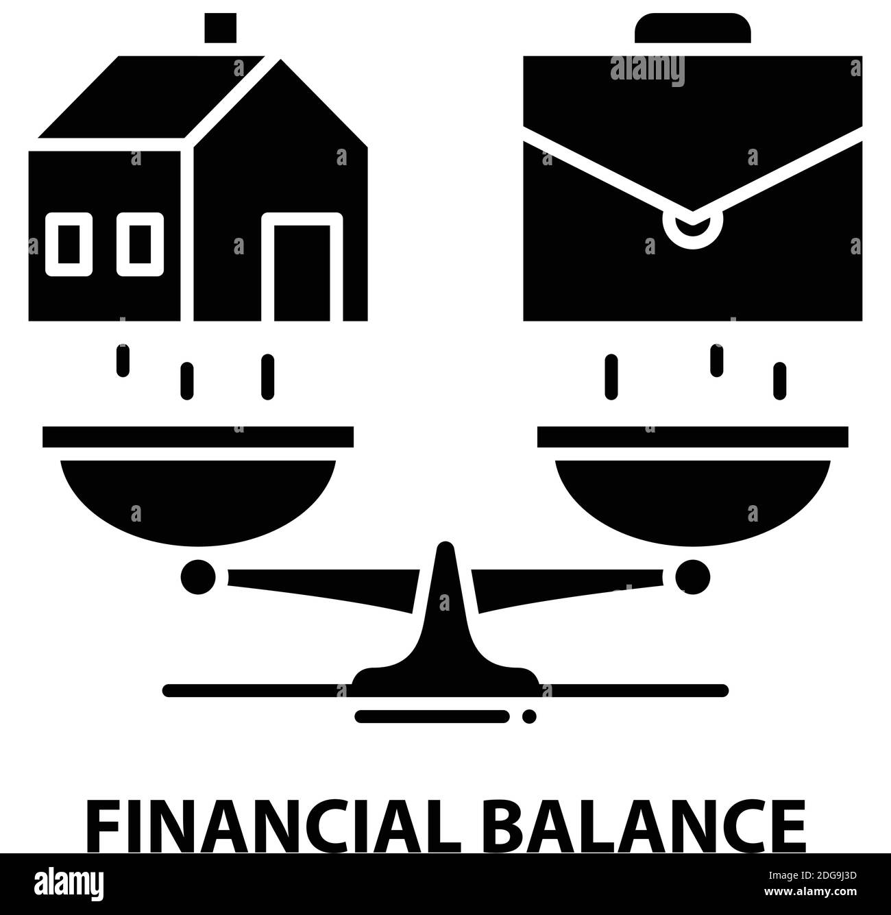 financial balance icon, black vector sign with editable strokes ...