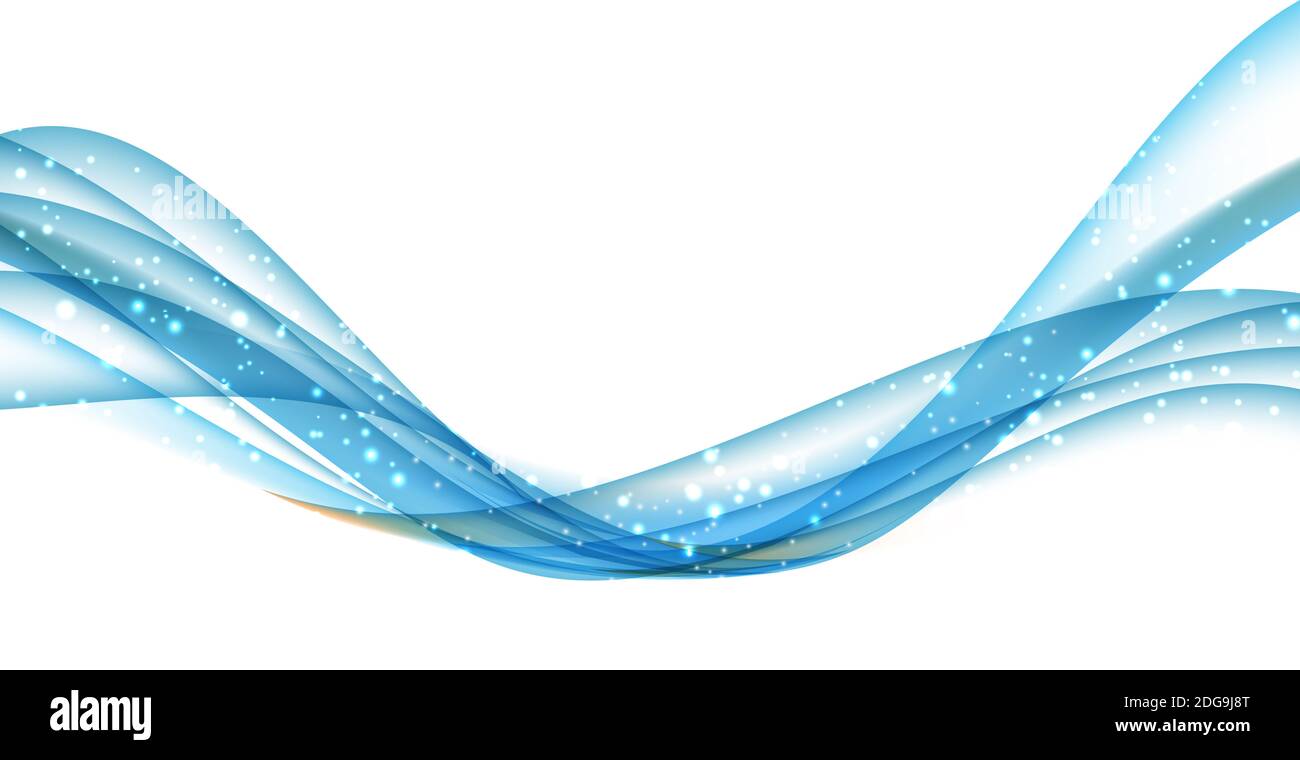 Abstract Blue Wave on Background. Illustration Stock Photo - Alamy