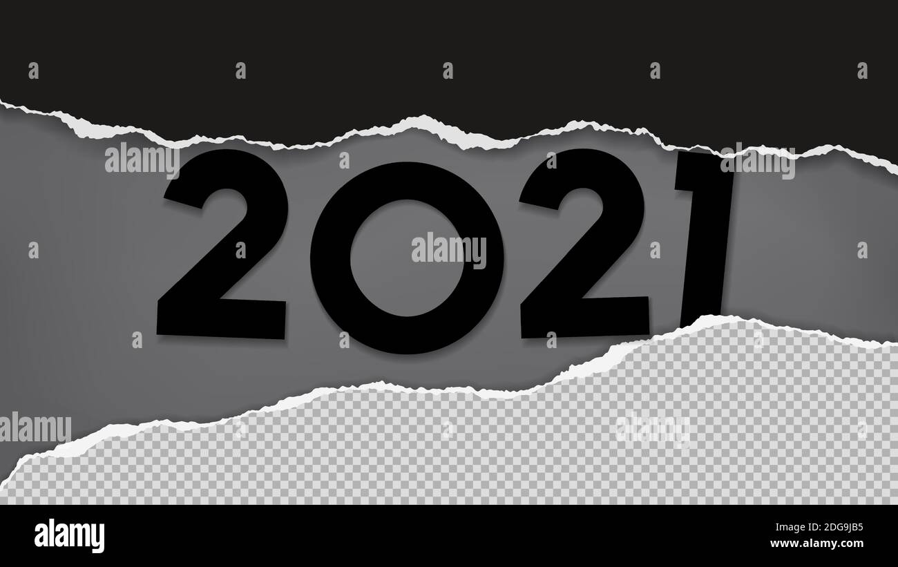 2021 new year. Black numbers with shadow are on dark background. Vector ...