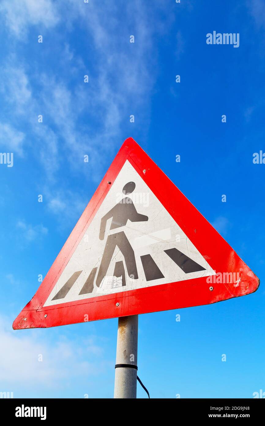 In south africa street signal of zebra crossing Stock Photo - Alamy