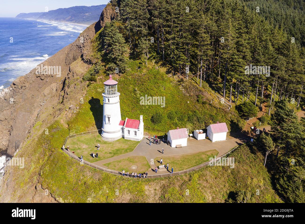 Heceta Head Lighthouse On The Oregon Coastline Stock Photo - Alamy
