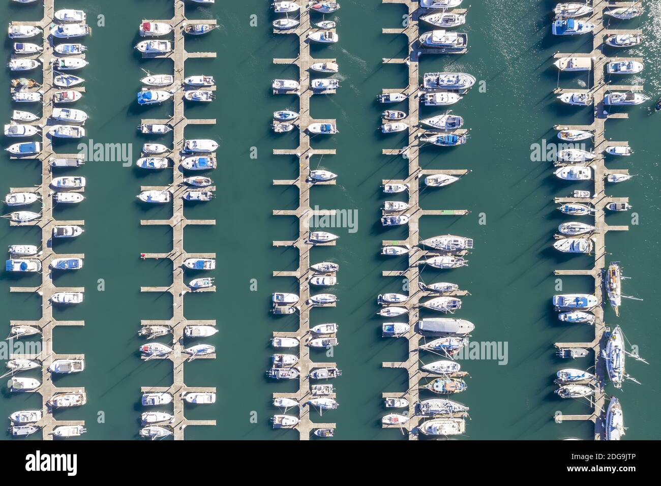 Overhead View Of A Marina On The Pacific Coast Highway Stock Photo - Alamy