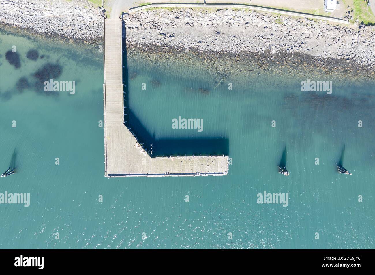 Overhead View Of A Marina On The Pacific Coast Highway Stock Photo - Alamy