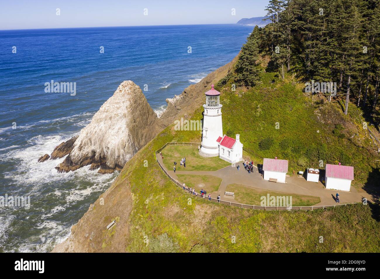 Heceta Head Lighthouse On The Oregon Coastline Stock Photo - Alamy