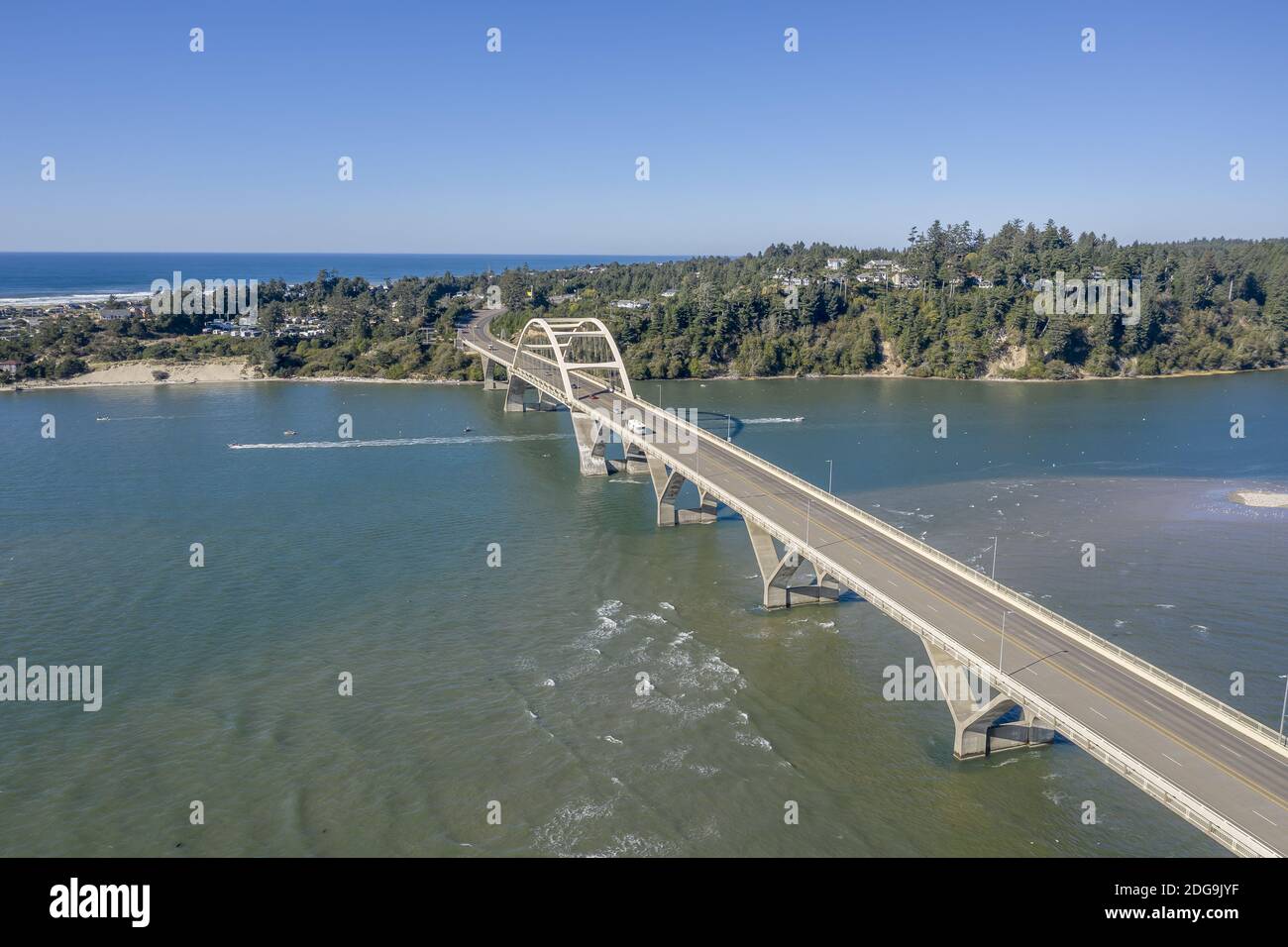 Overhead View Of A Marina On The Pacific Coast Highway Stock Photo - Alamy