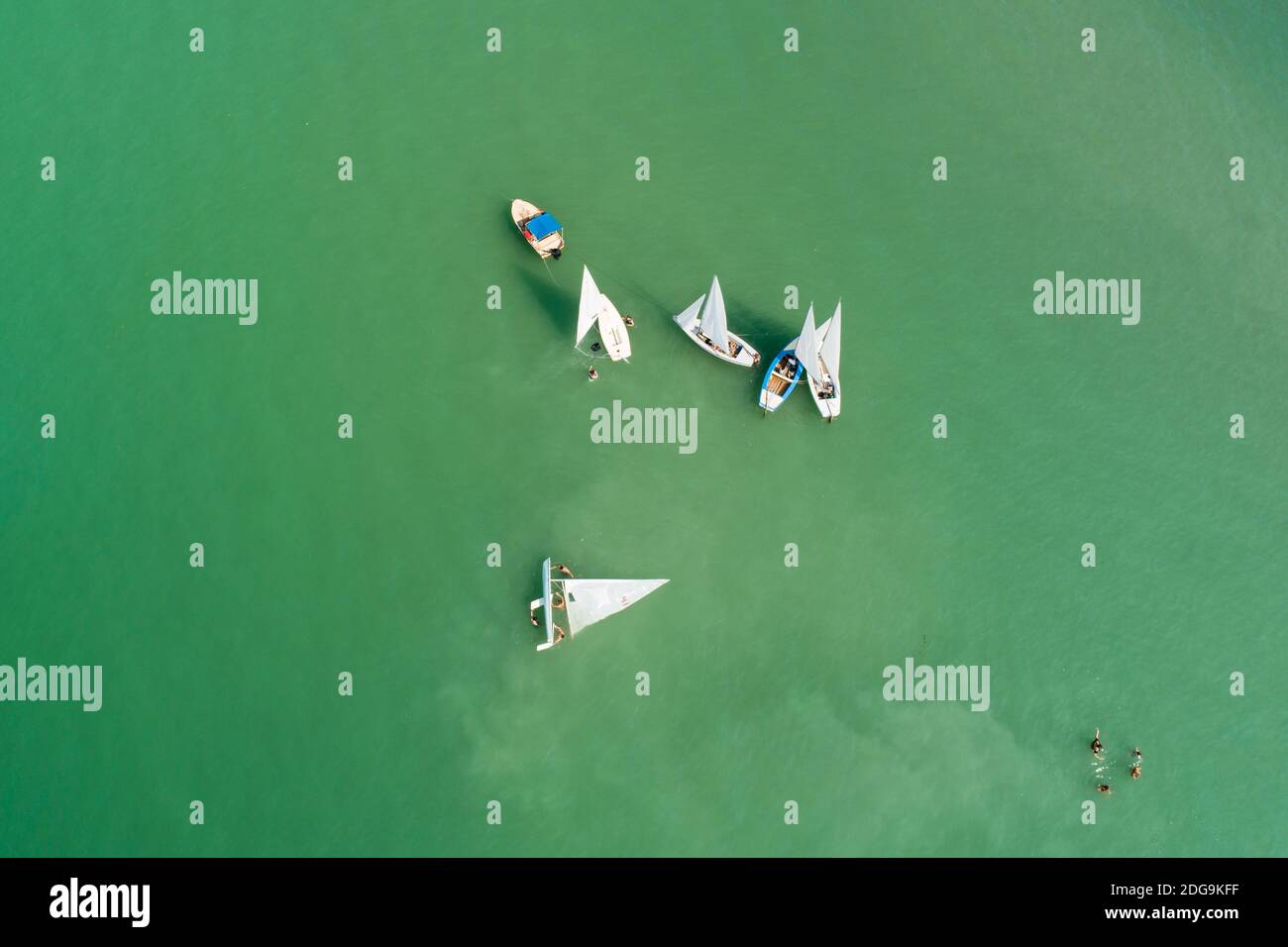 sailing boats in Lake Balaton Stock Photo - Alamy
