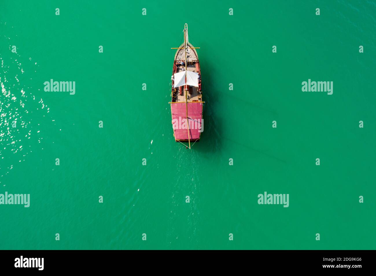 aerial photo of beautiful pirate ship Stock Photo - Alamy