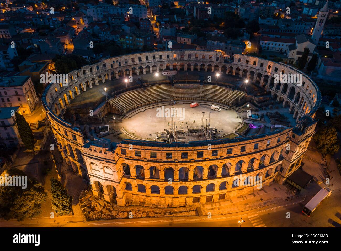 Aerial photo of Pula Arena Stock Photo - Alamy