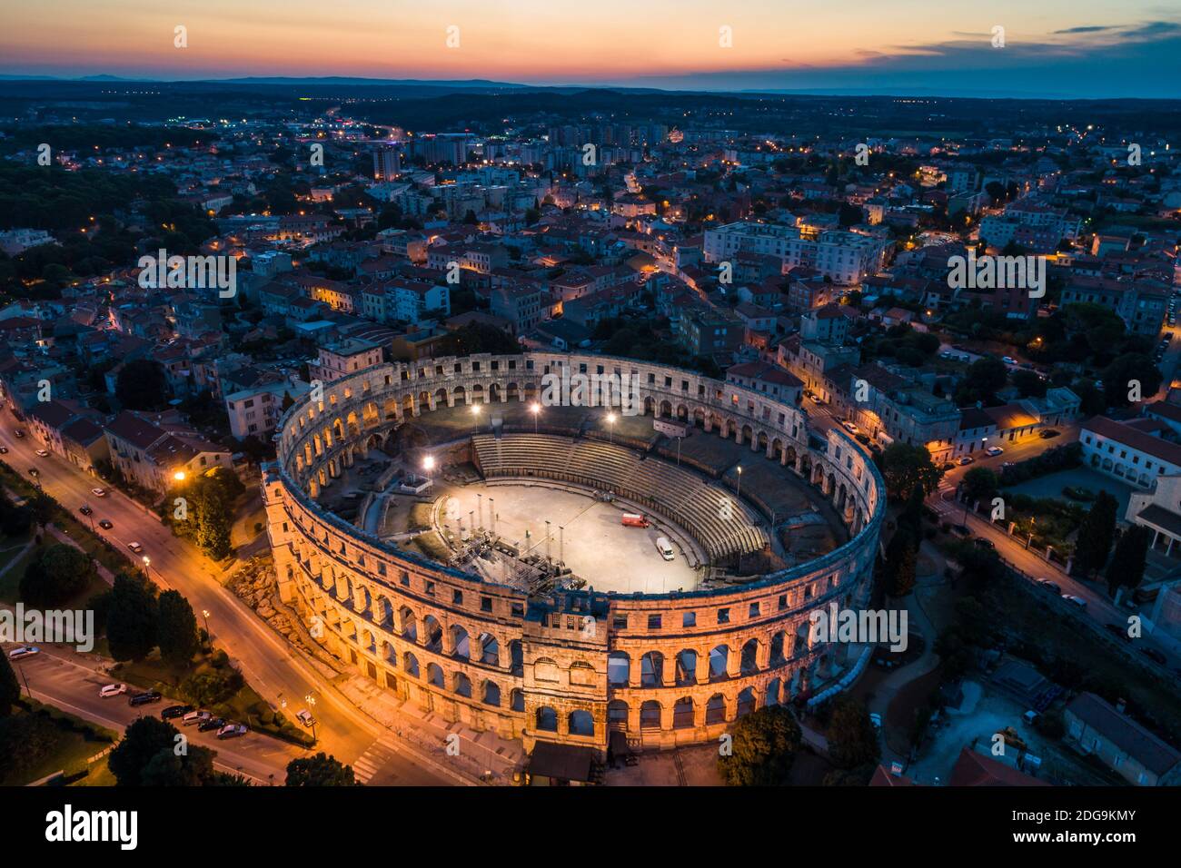 Aerial photo of Pula Arena Stock Photo - Alamy