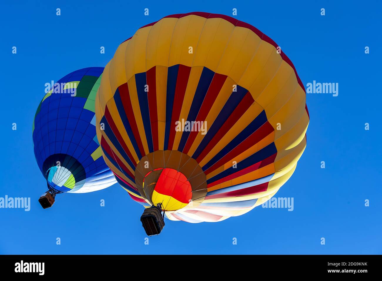 A Hot Air Balloon Launch At A Local Festival Stock Photo - Alamy