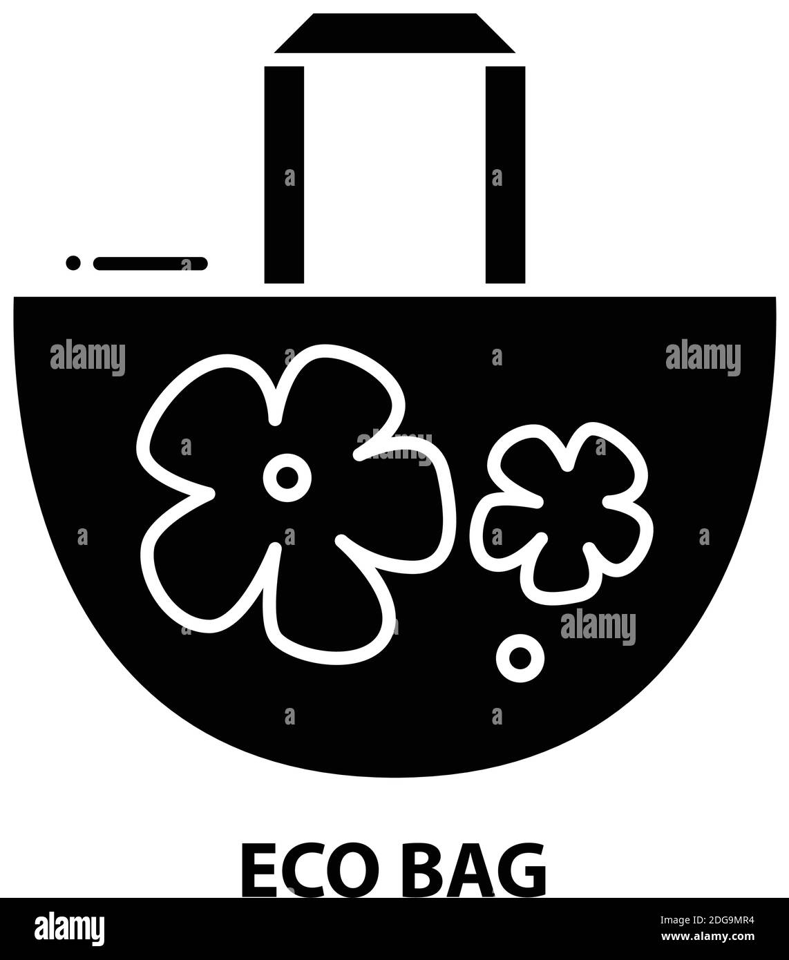 eco bag symbol icon, black vector sign with editable strokes, concept ...