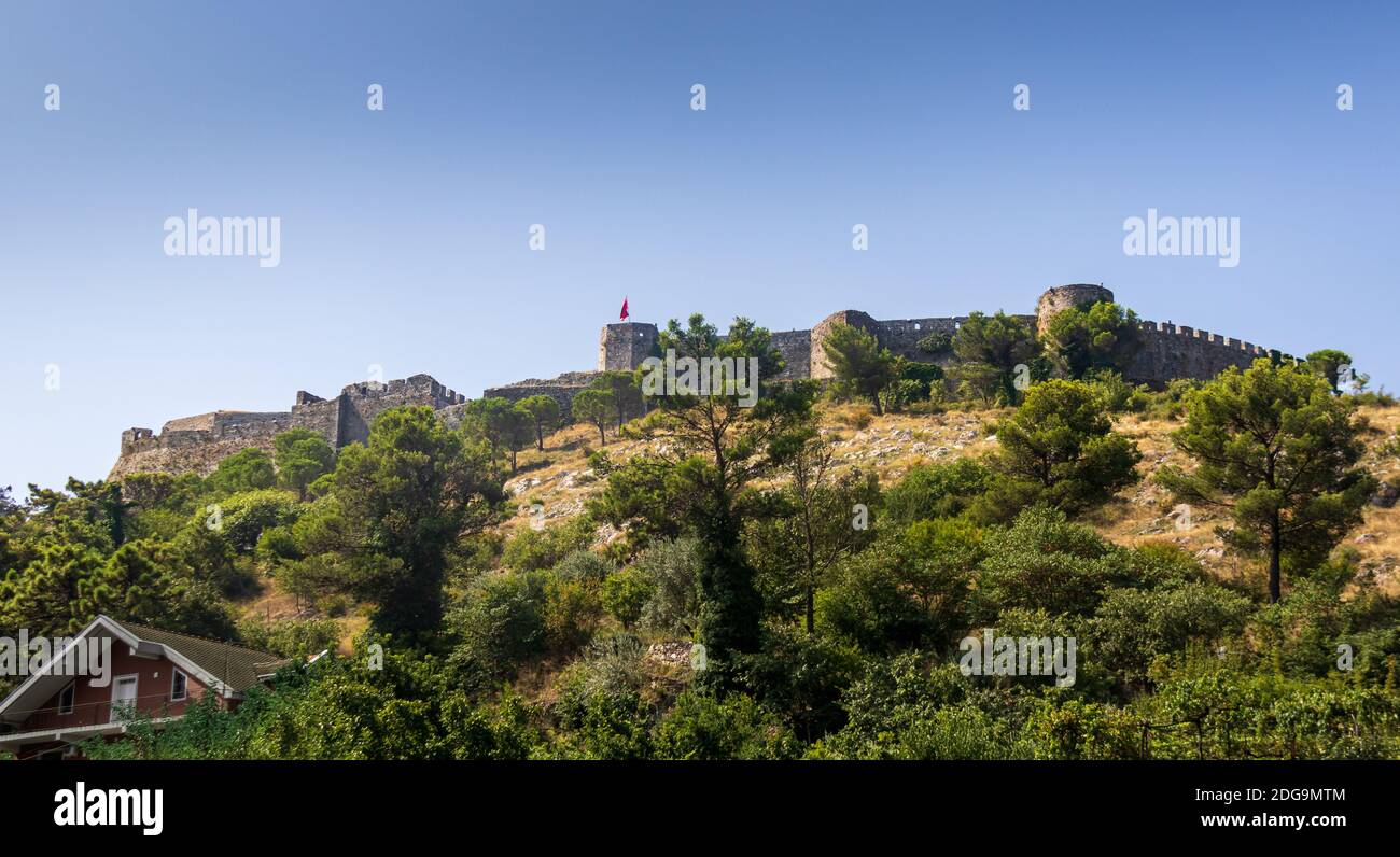 Hilltop Rozafa Castle in Shkoder, Albania Stock Photo - Alamy