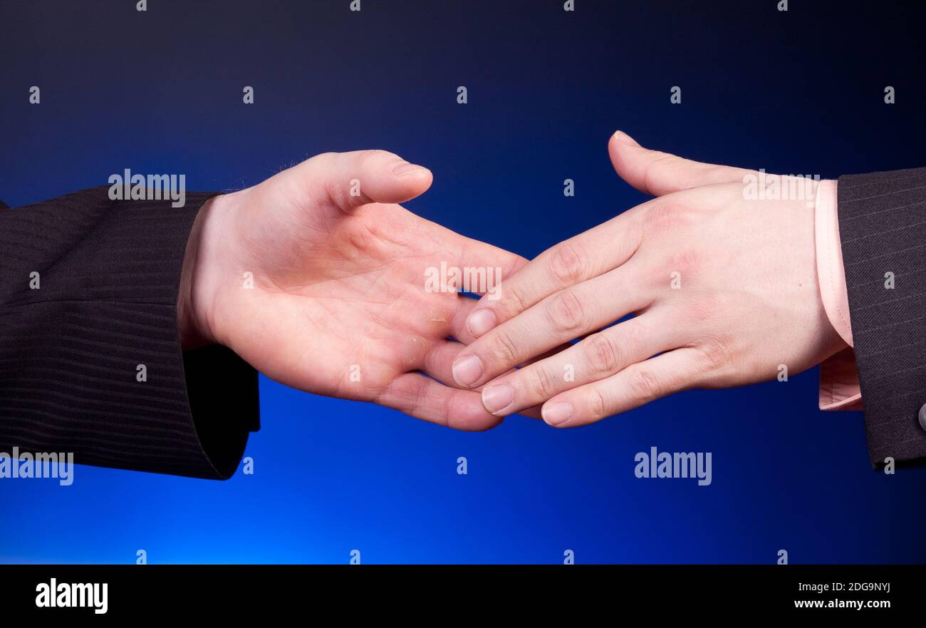 two businessman ready to handshake Stock Photo - Alamy