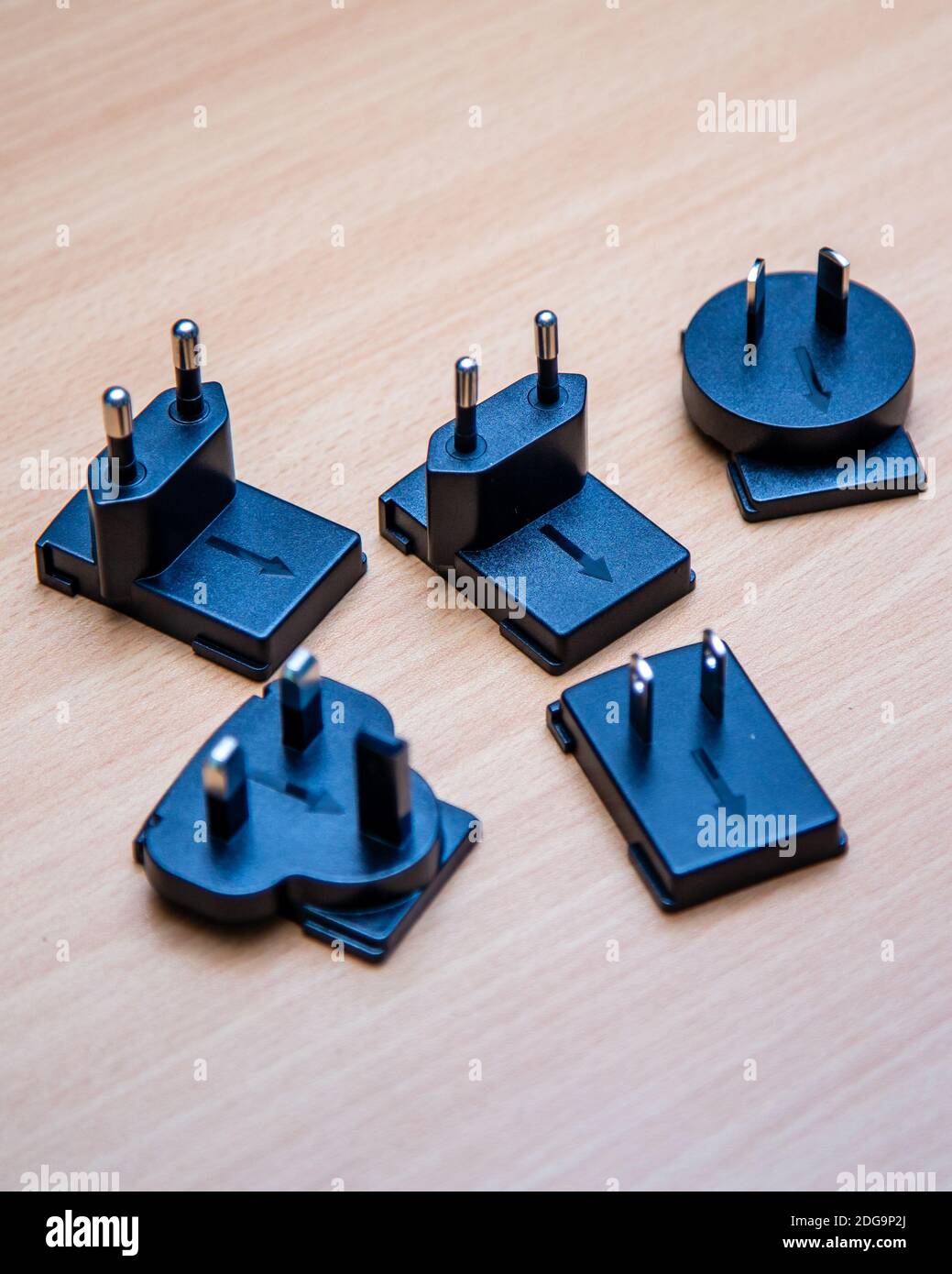 Set of plug adaptors for different countries Stock Photo - Alamy