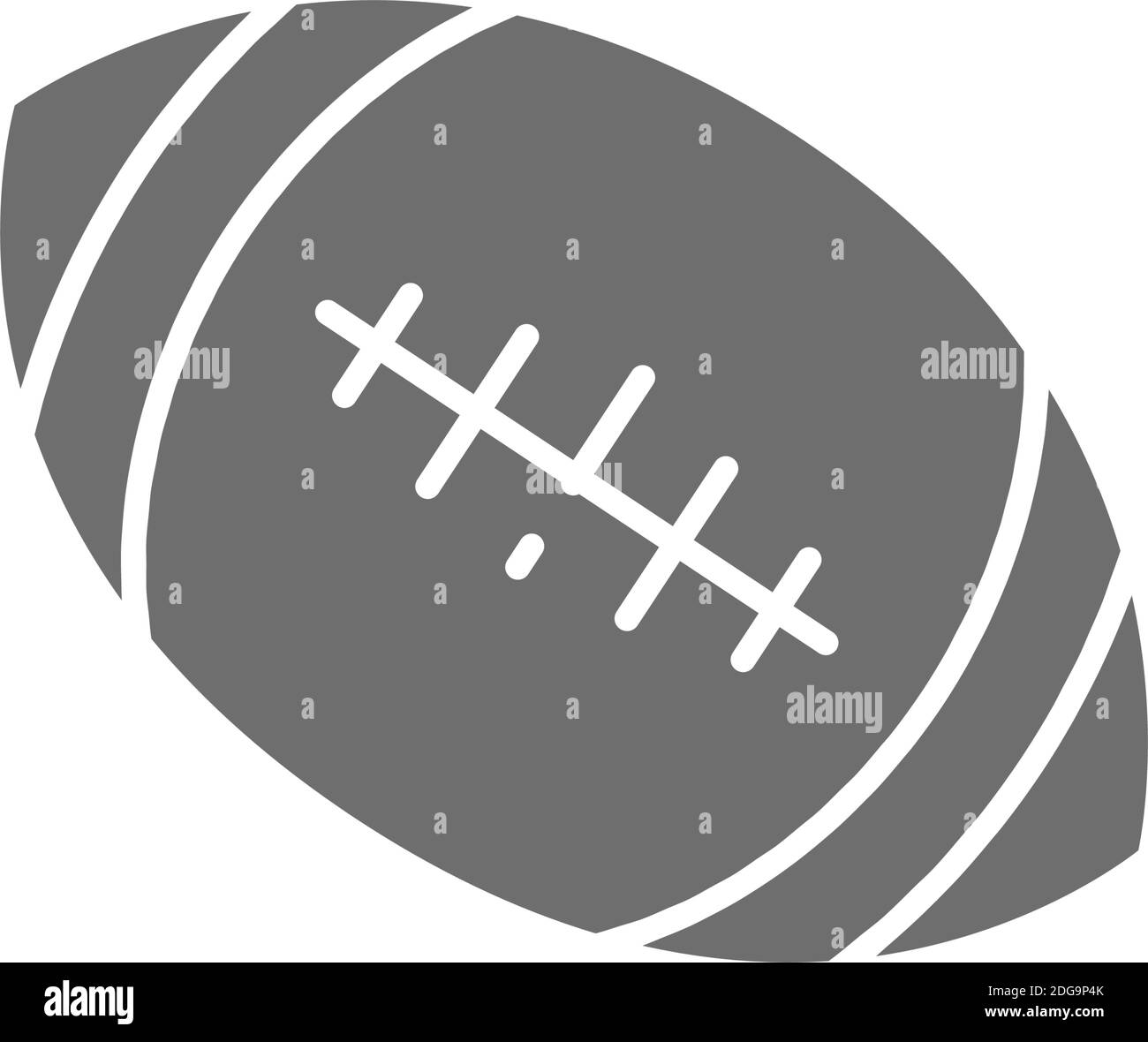 American football ball grey icon. Isolated on white background Stock ...