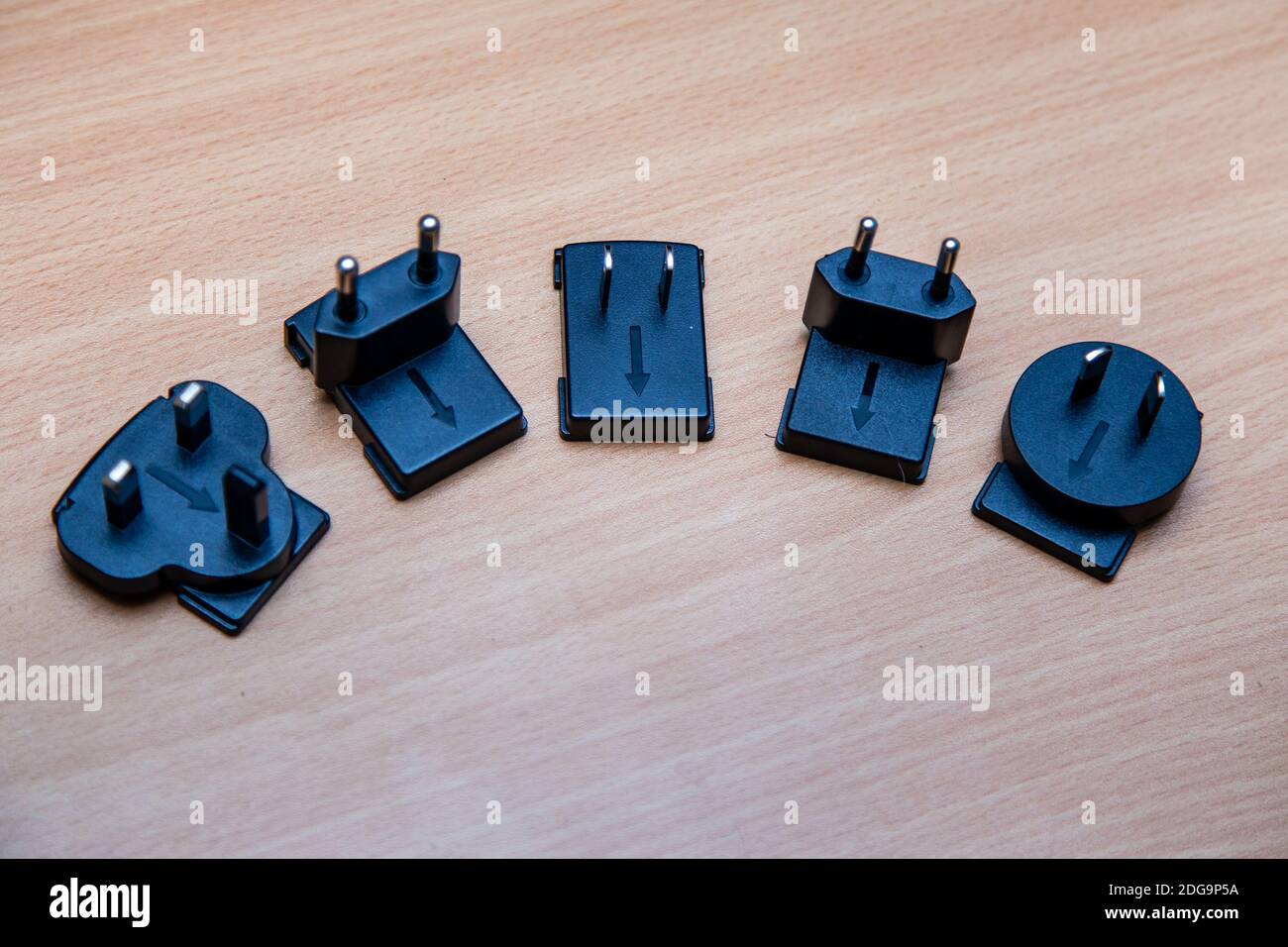 Set of plug adaptors for different countries Stock Photo - Alamy