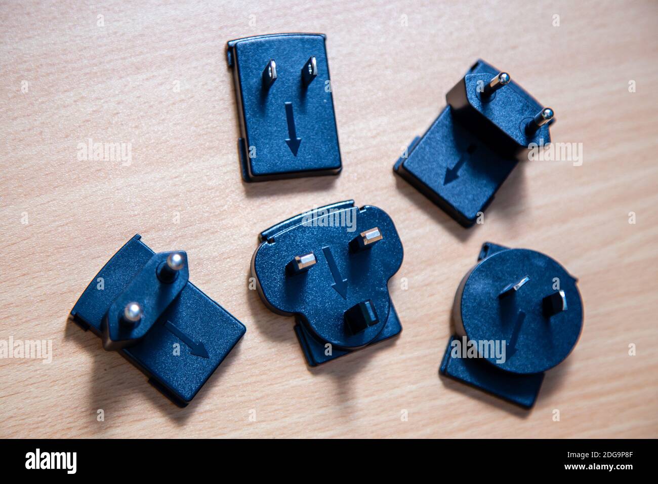 Set of plug adaptors for different countries Stock Photo - Alamy