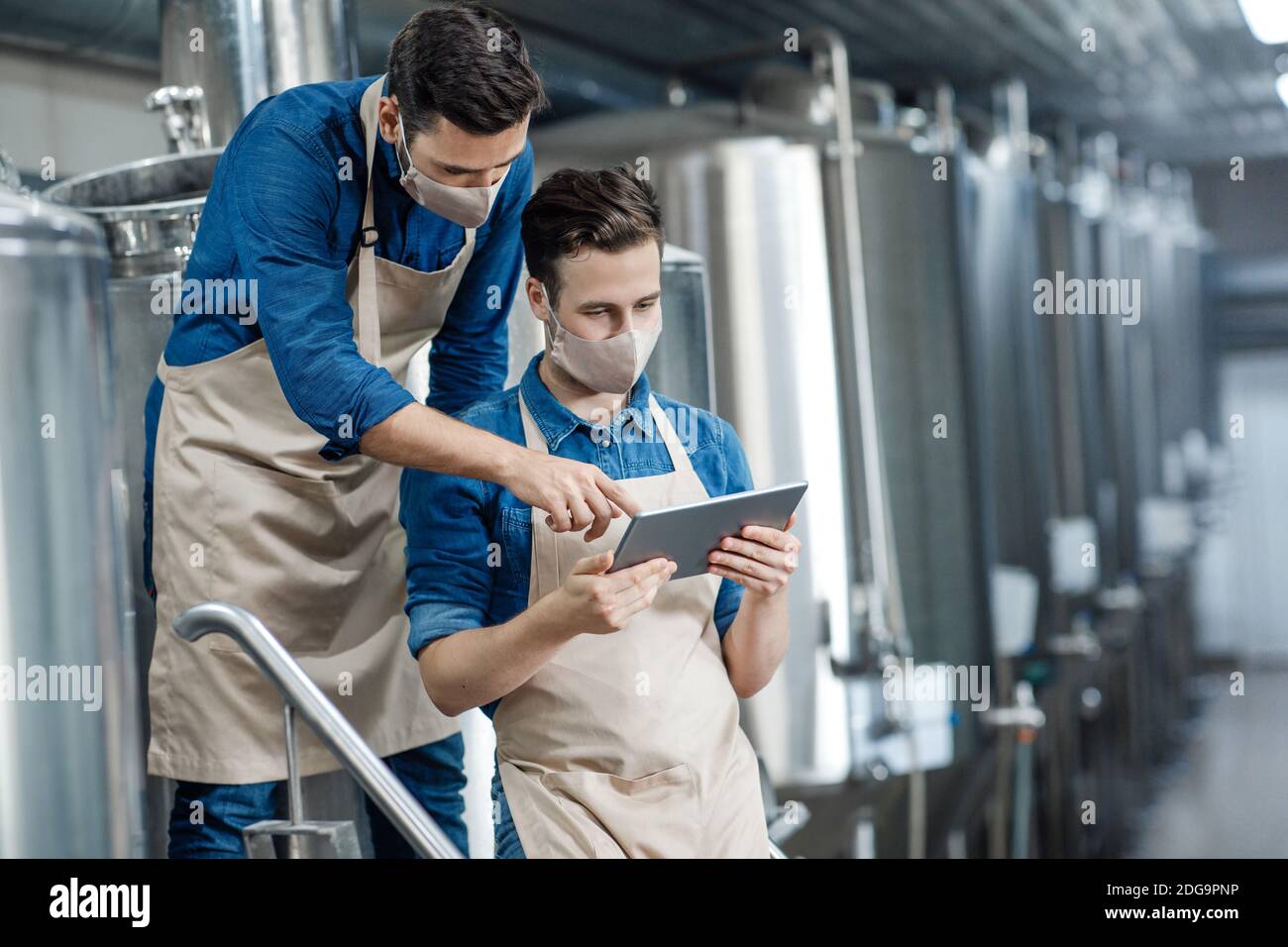 Large brewery, start up and industrial craft beer production Stock ...