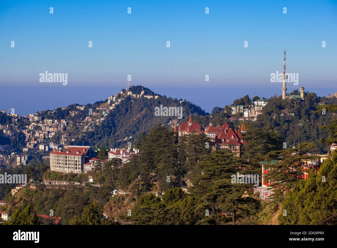 India, Himachal Pradesh, Shimla, View towards TV Tower Stock Photo - Alamy