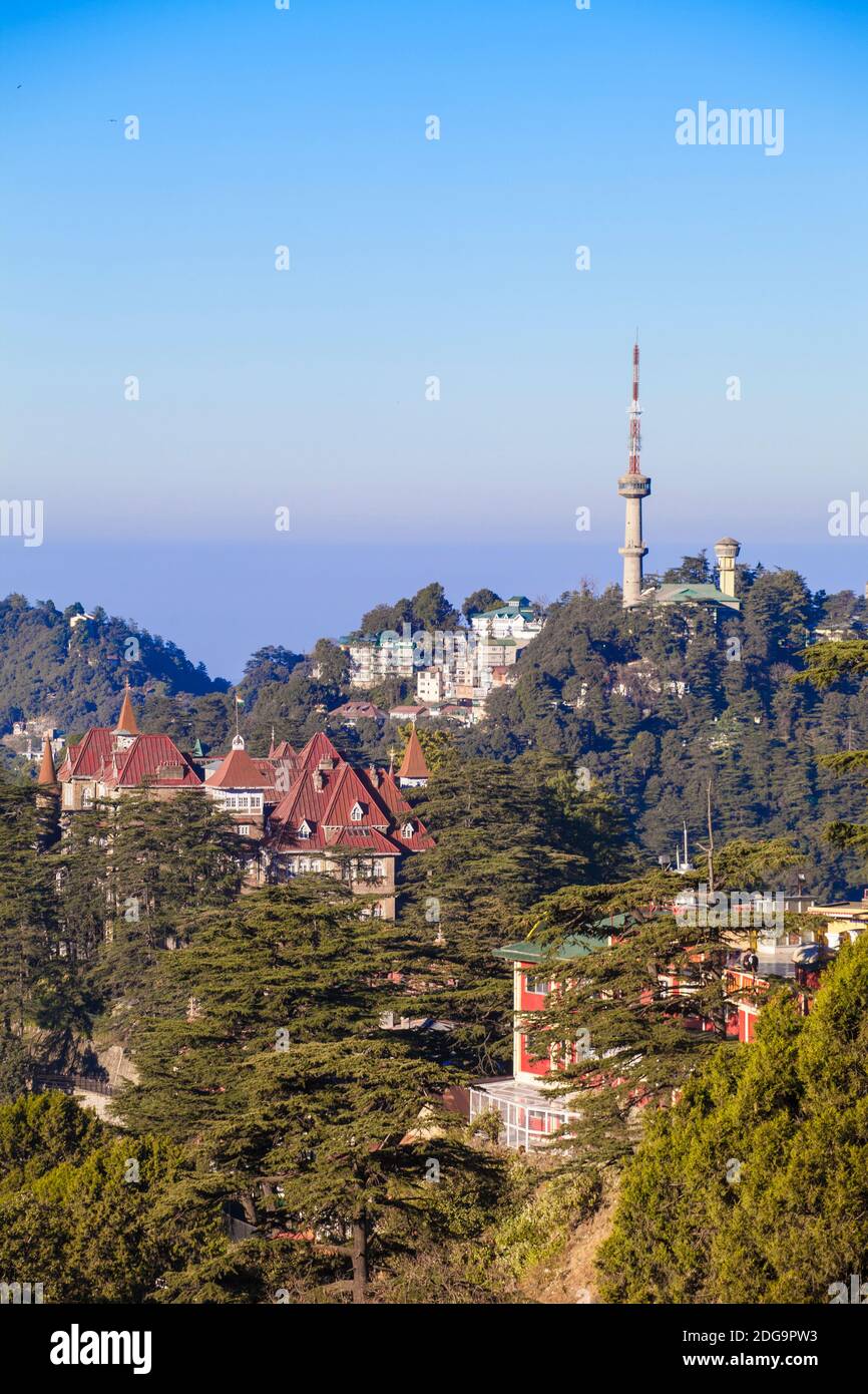 India, Himachal Pradesh, Shimla, View towards TV Tower Stock Photo - Alamy