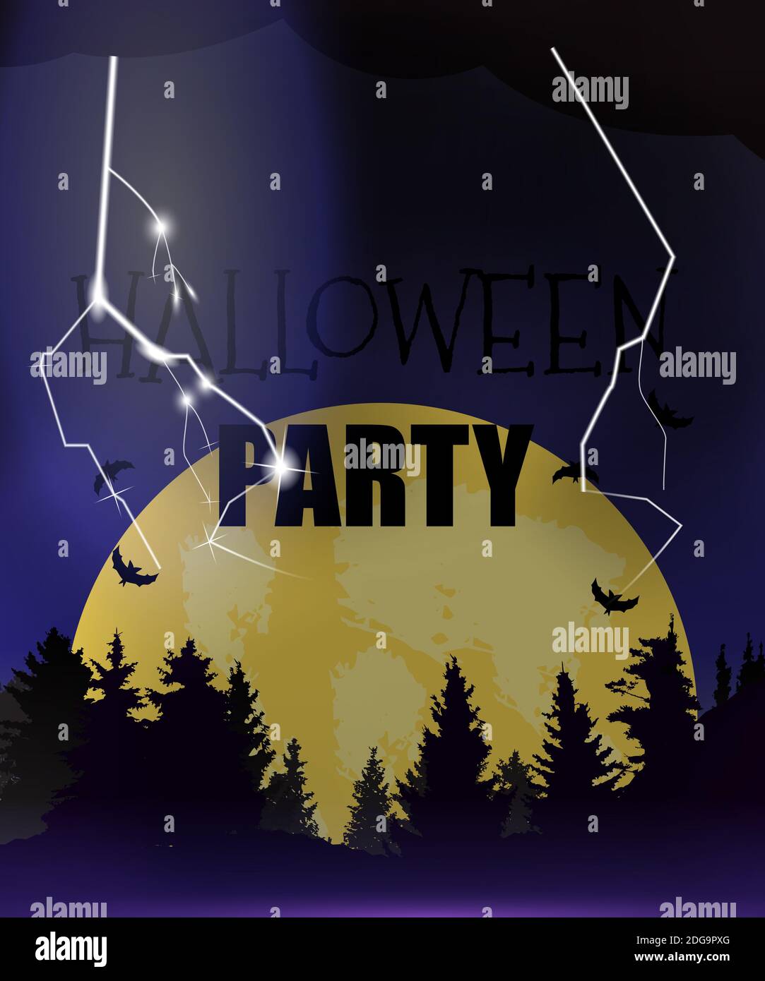 Halloween Party Background Template. illustration Stock Photo - Alamy