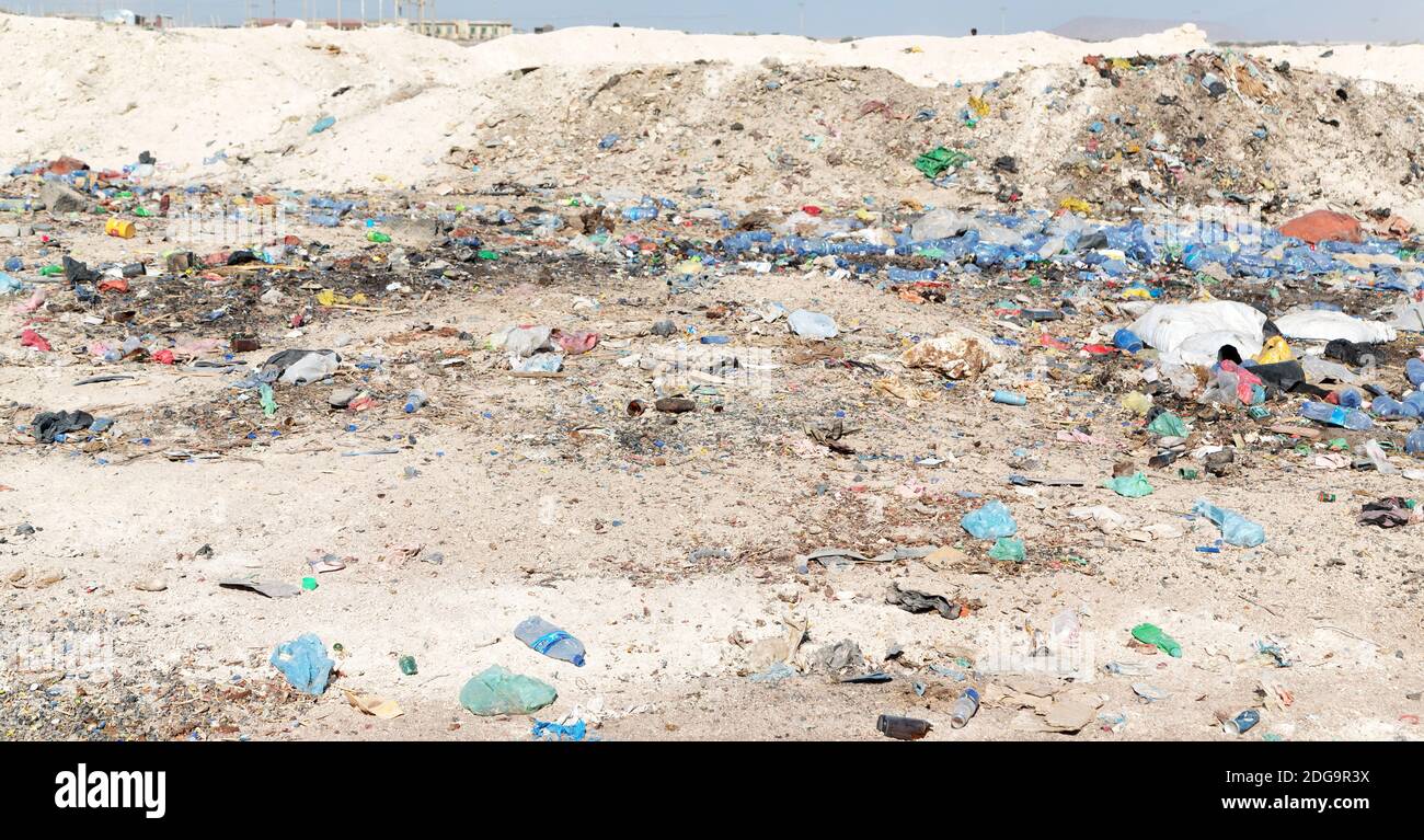 The discard garbage and plastic bottle Stock Photo - Alamy