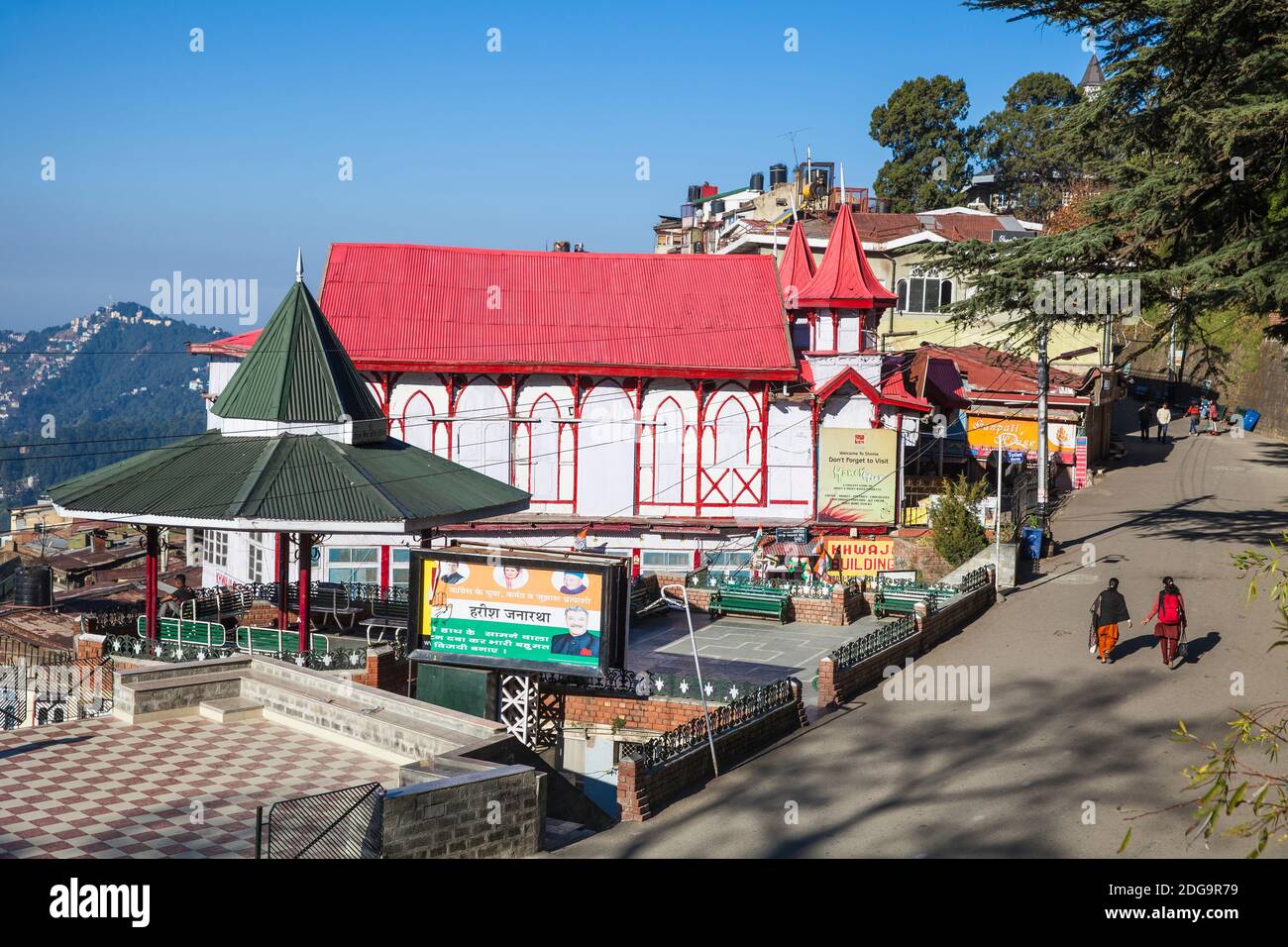 India, Himachal Pradesh, Shimla, Buildings on The Mall Stock Photo - Alamy