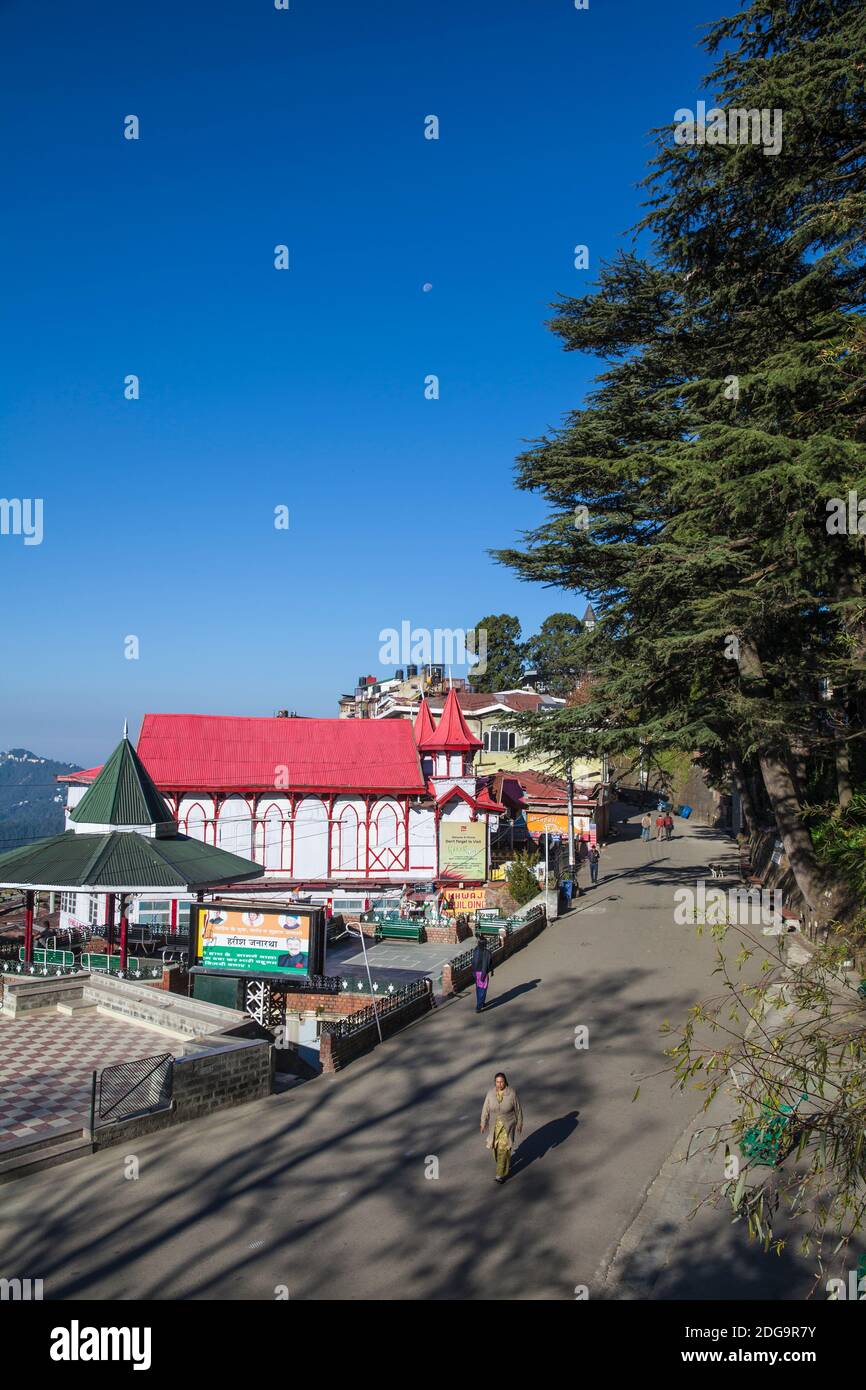 India, Himachal Pradesh, Shimla, Buildings on The Mall Stock Photo - Alamy