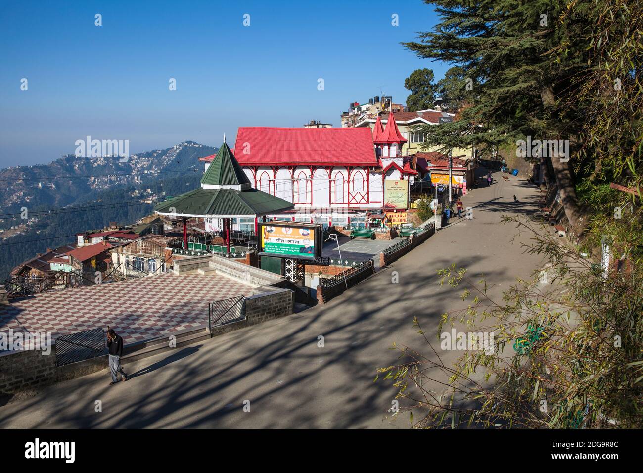 India, Himachal Pradesh, Shimla, Buildings on The Mall Stock Photo - Alamy
