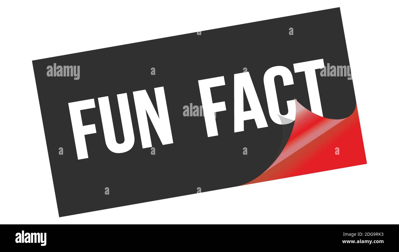 FUN FACT text written on black red sticker stamp Stock Photo - Alamy