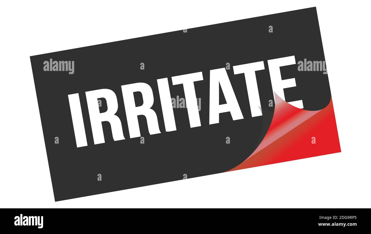 Irritate text on black hi-res stock photography and images - Alamy