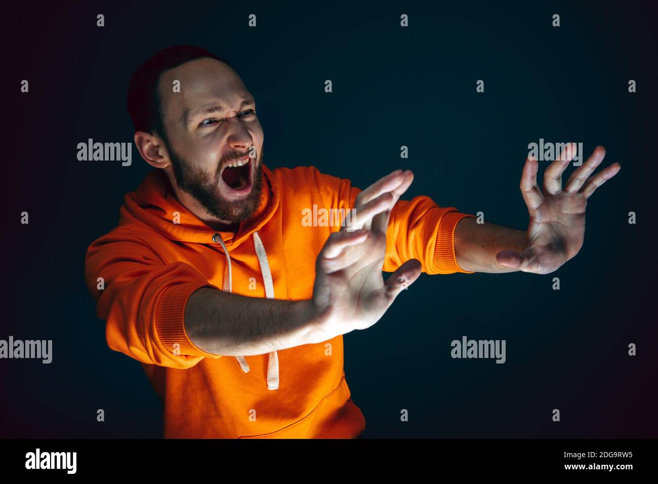 Crazy fear look human eye hi-res stock photography and images - Alamy