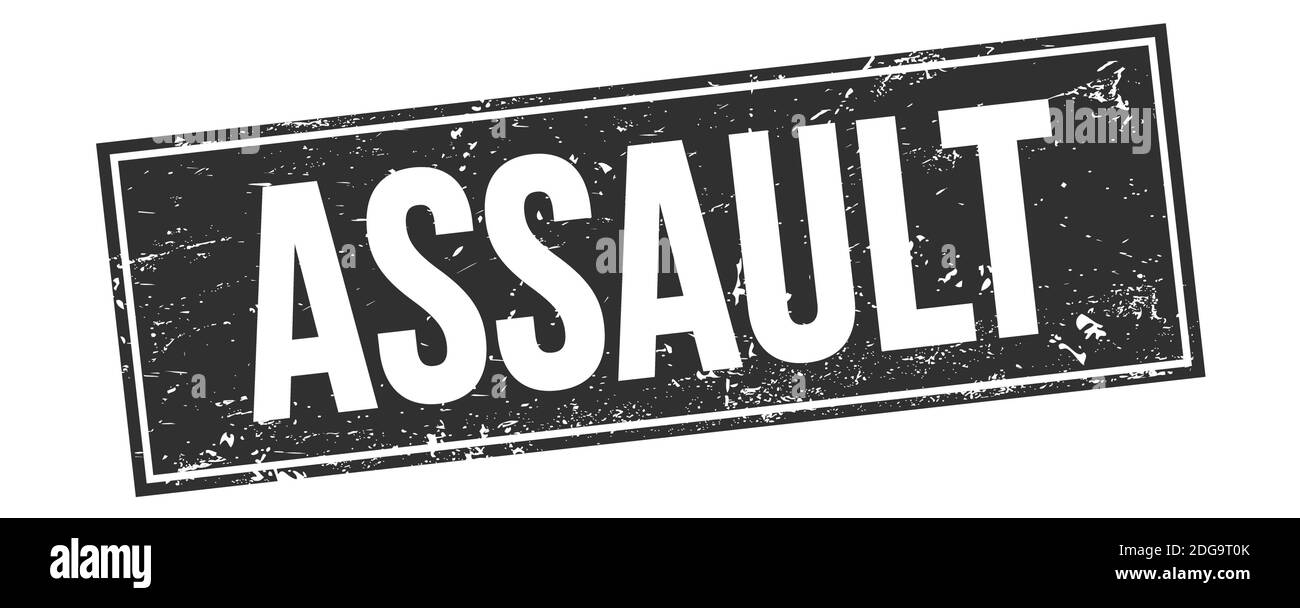 ASSAULT text on black grungy rectangle stamp sign Stock Photo - Alamy